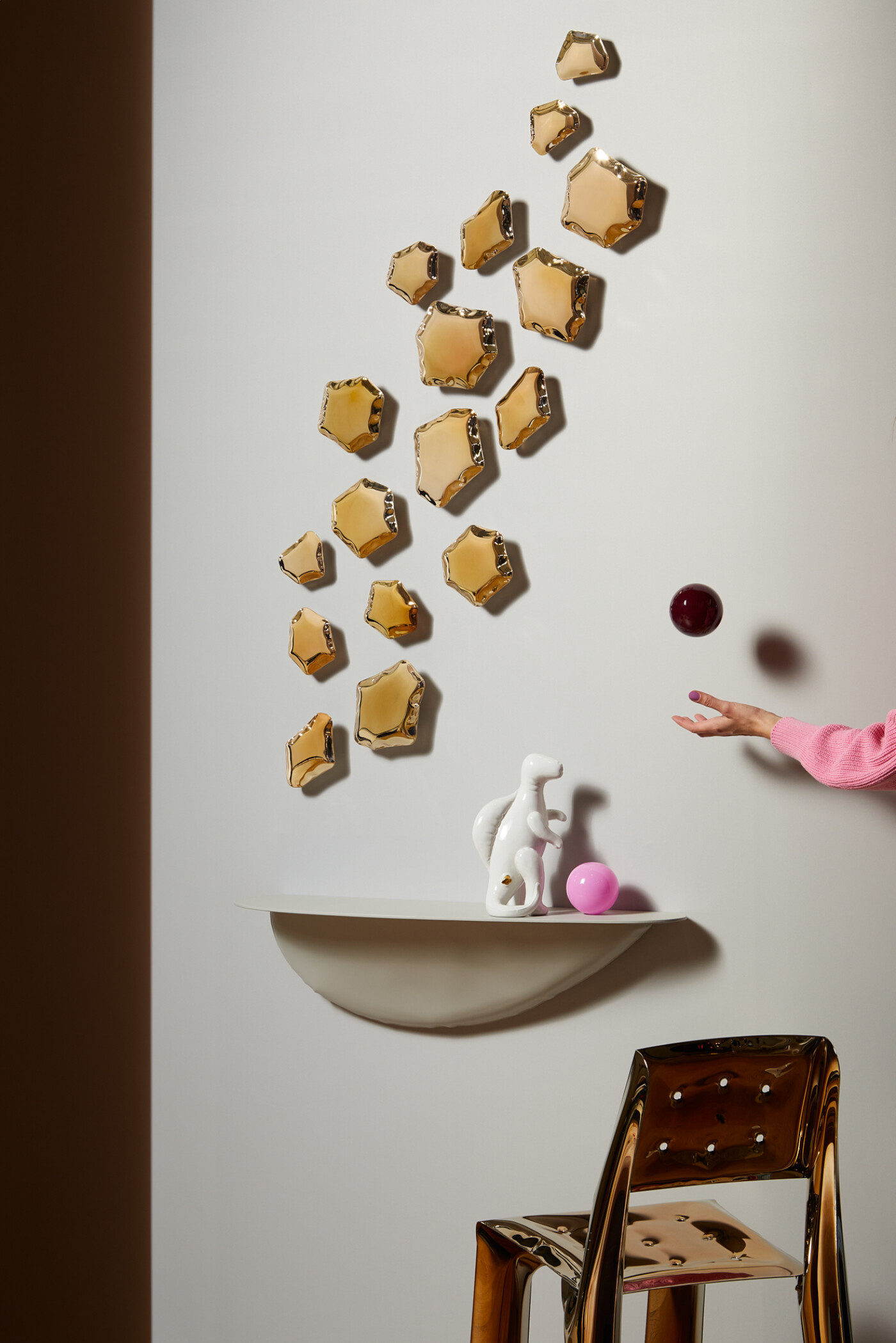 Huba Console by Zieta Studio – Bionic Wall-Mounted Metal Furniture ...